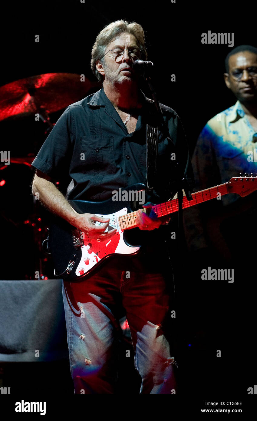 Eric Clapton performing live at the Royal Albert Hall. London, England ...