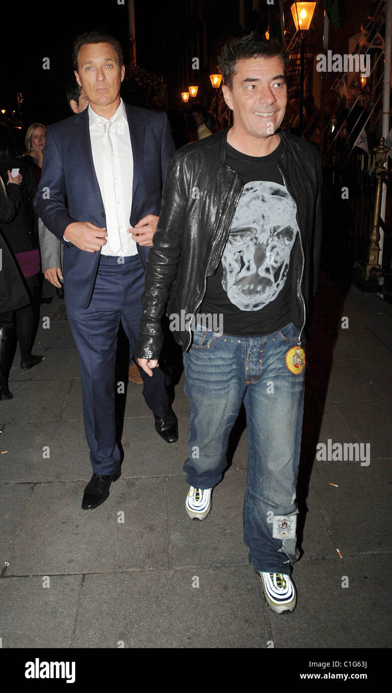 Martin Kemp and John Keeble of Spandau Ballet outside Krystle nightclub ...