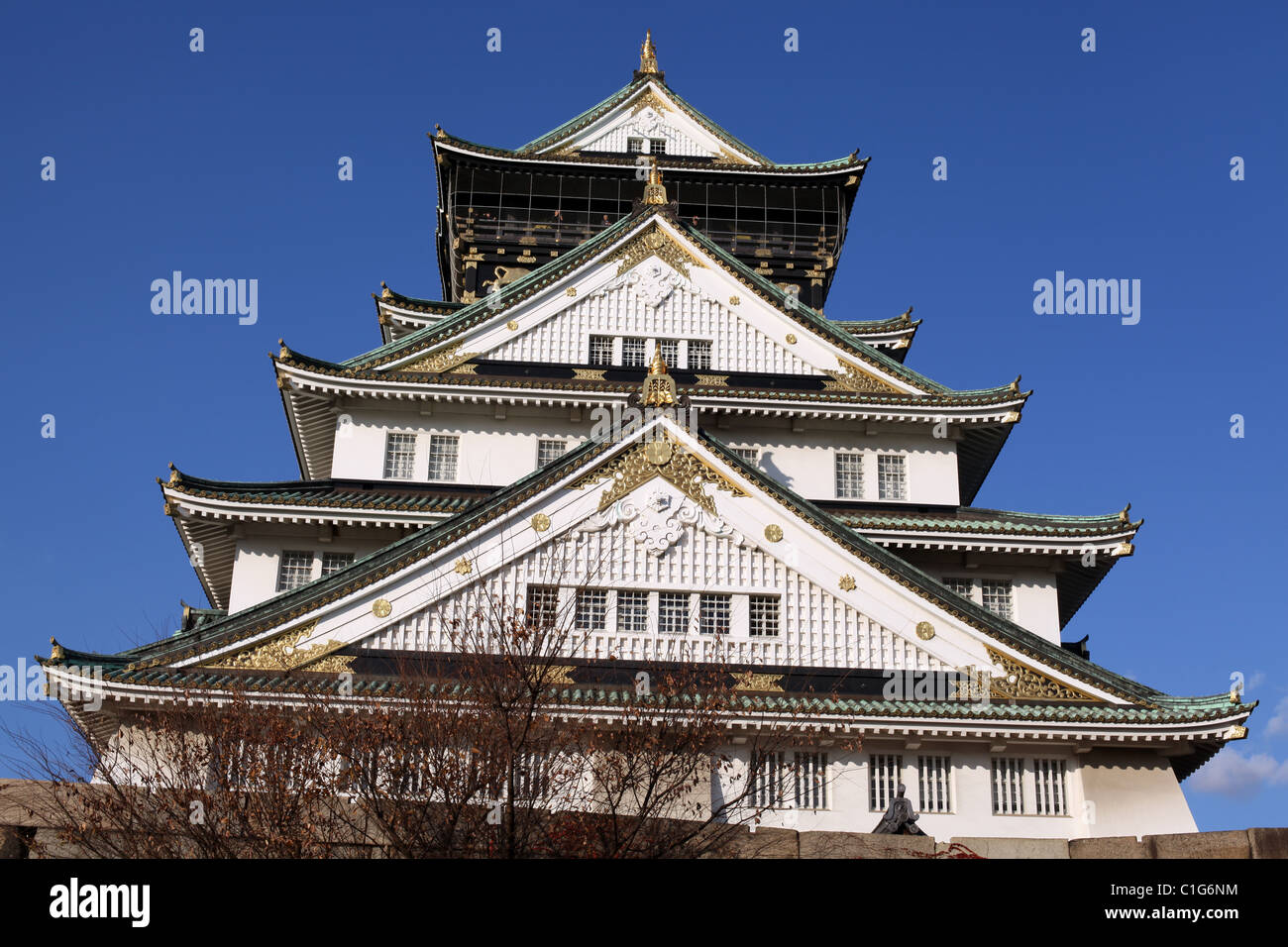 Osaka Jo castle up close, Osaka, Kansai, Honshu, Japan Stock Photo - Alamy