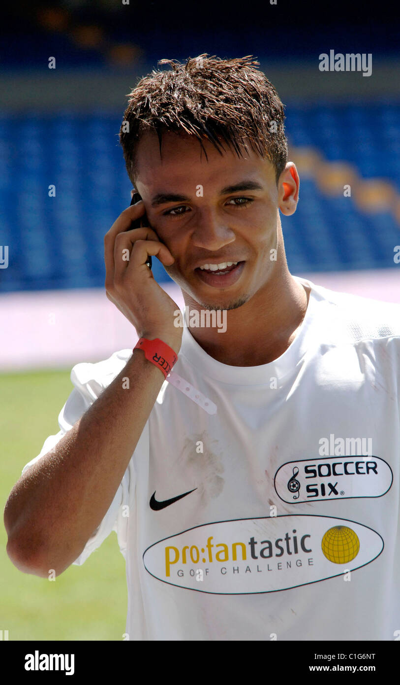 Aston Merrygold of JLS 'Soccer Six' annual charity football tournament ...