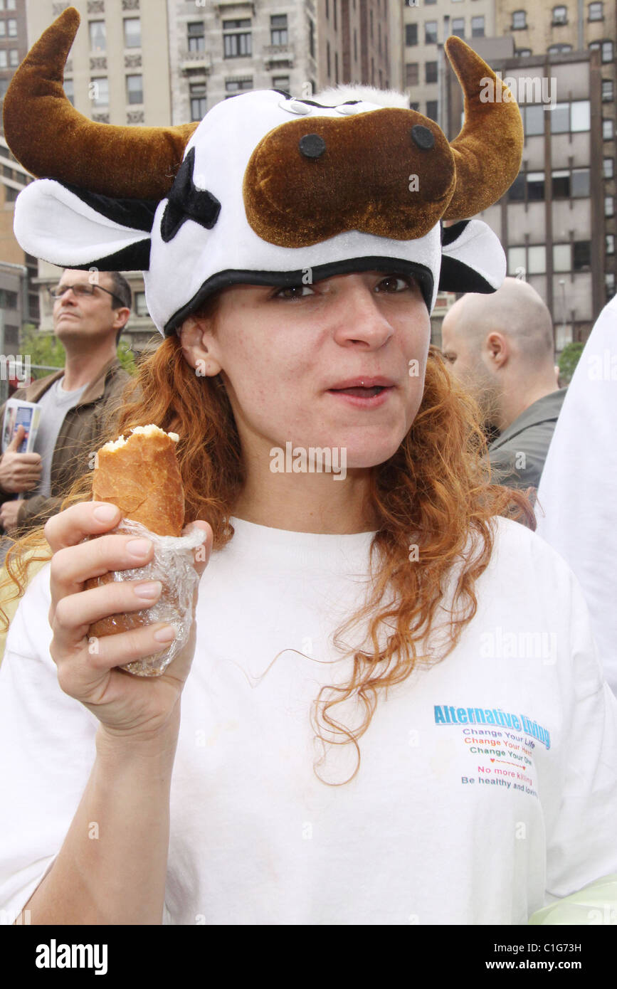 Cow The 2nd Annual Veggie Pride Parade for vegetarians promoting ...