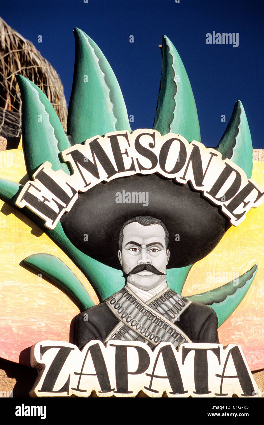 Mexico, Baja California Sur State, Los Cabos, Cabo San Lucas, bar sign ...