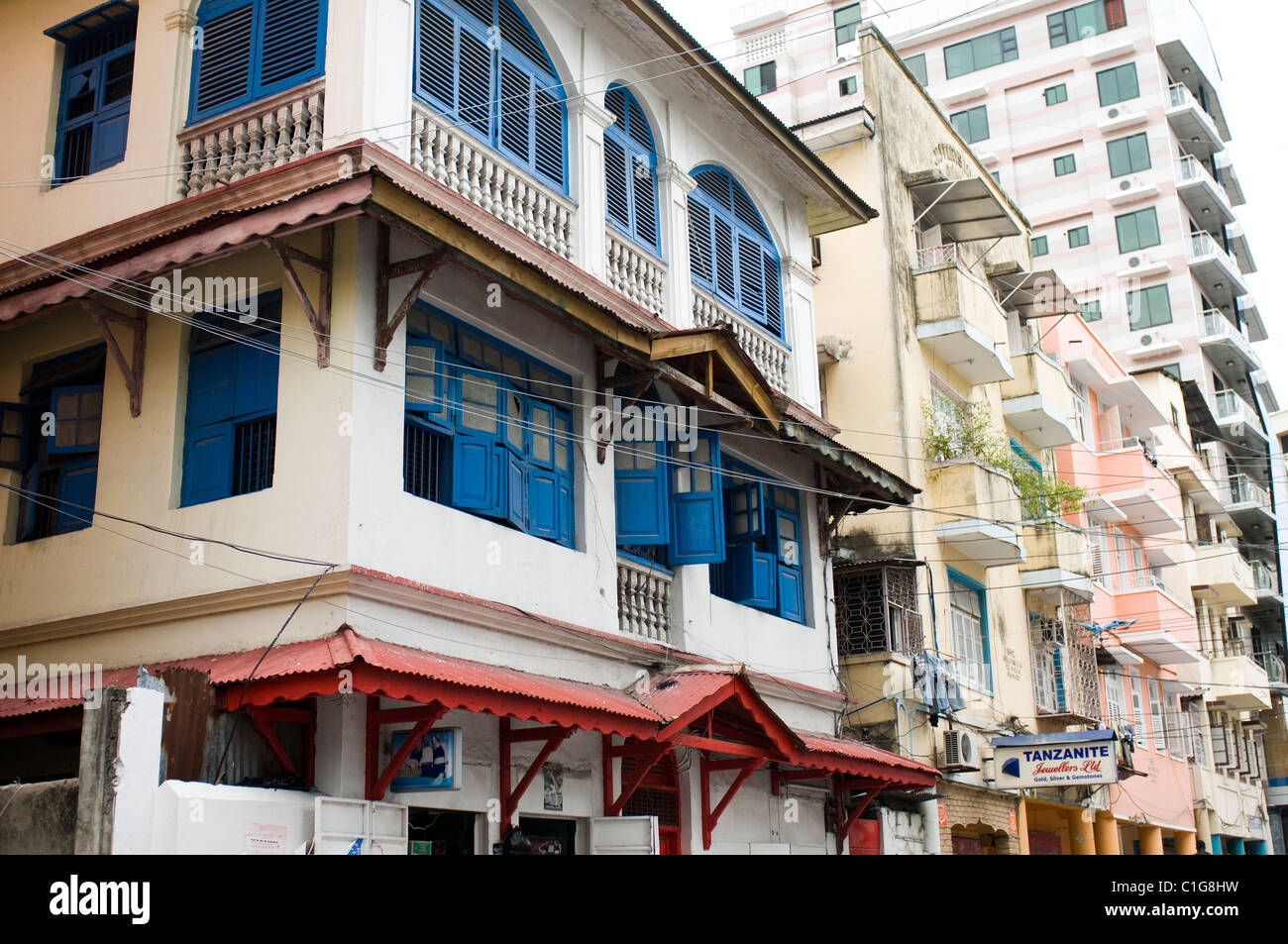 colonial buildings, dar es salaam, tanzania Stock Photo - Alamy