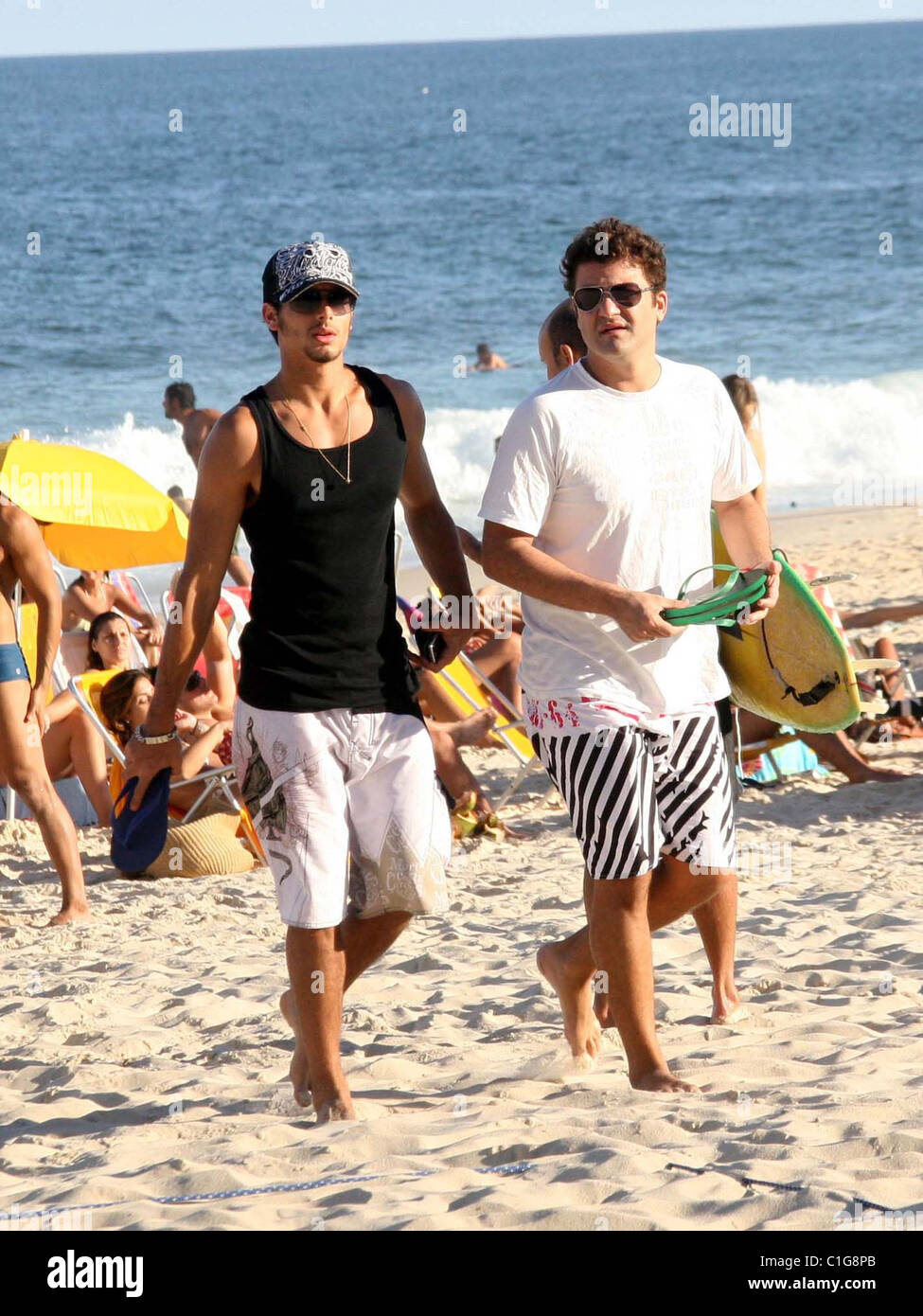 Jesus Luz enjoys a day on Ipanema beach with friends Rio De Janerio ...