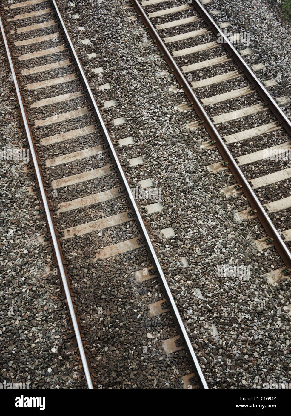 Two railway railroad lines hi-res stock photography and images - Alamy