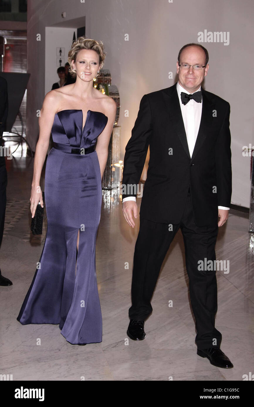 Charlene Wittstock and Prince Albert II of Monaco attend the F1 Gala ...