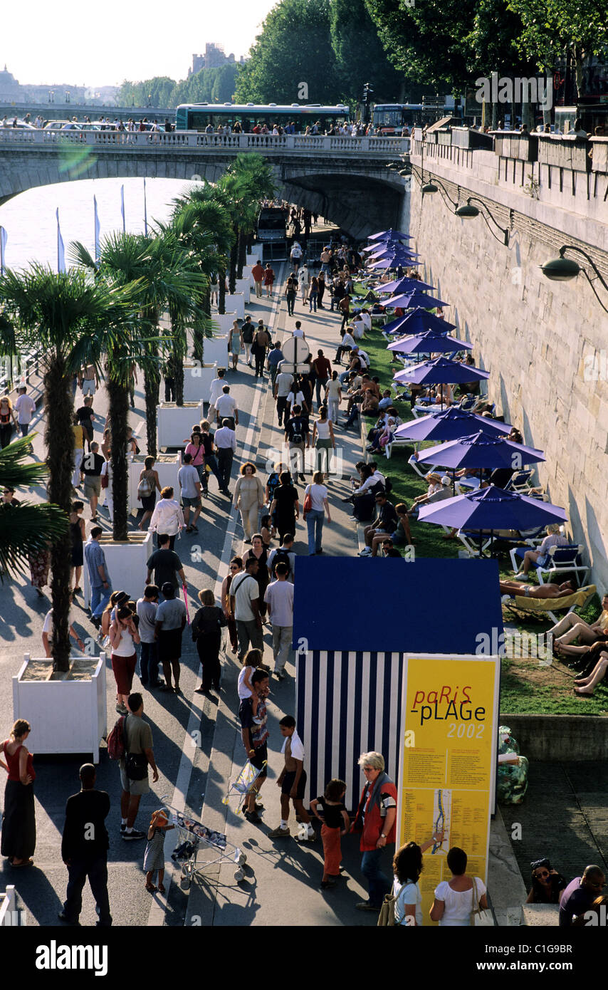 Paris Beach Party France, Paris, Paris Beach Beach Party In August On