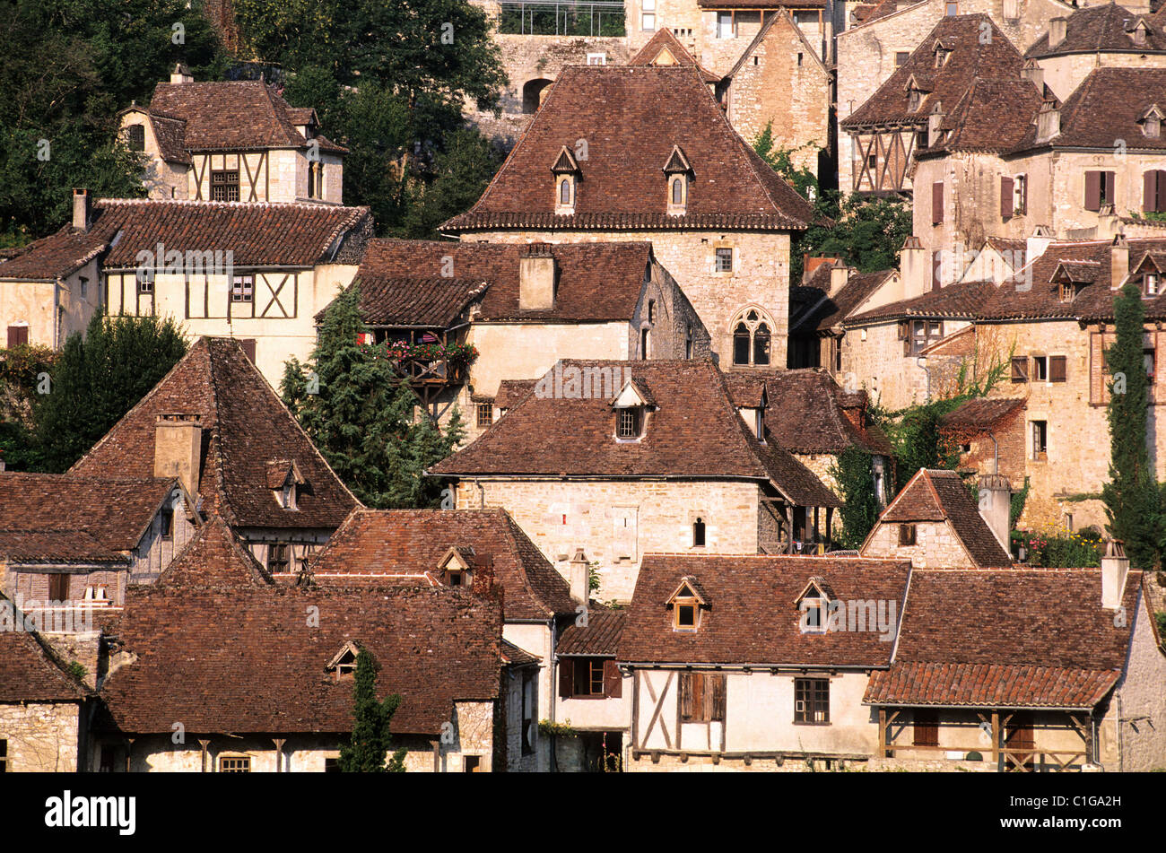 France Lot Lot Valley Saint Cirq Lapopie village labelled Les Plus ...