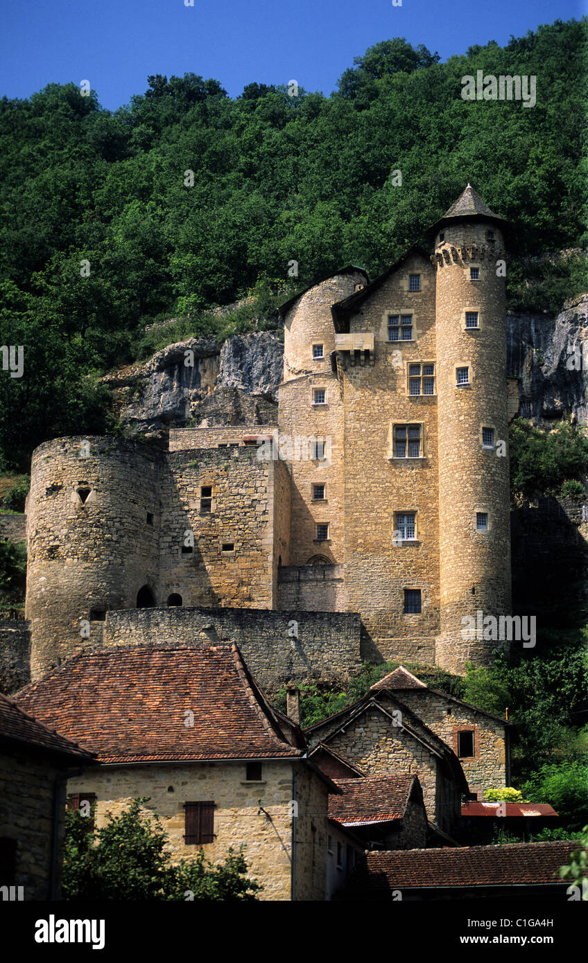 France, Lot, Laroque Toirac village, Cele Valley Stock Photo - Alamy