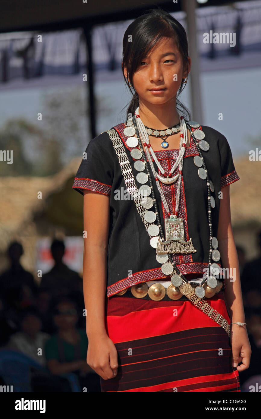 Traditional Ponung Dance of Adi tribes during Namdapha Eco Cultural Festival, Miao, Arunachal ...