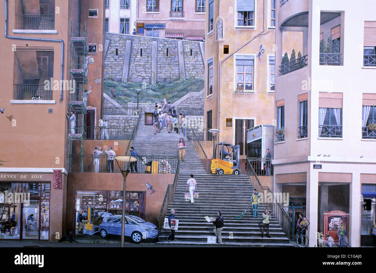 Lyon mur des canuts hi-res stock photography and images - Alamy