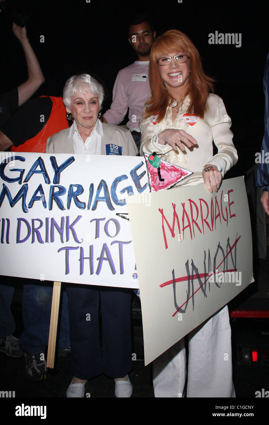Kathy Griffin With Her Mother Celebrities Participate In A March