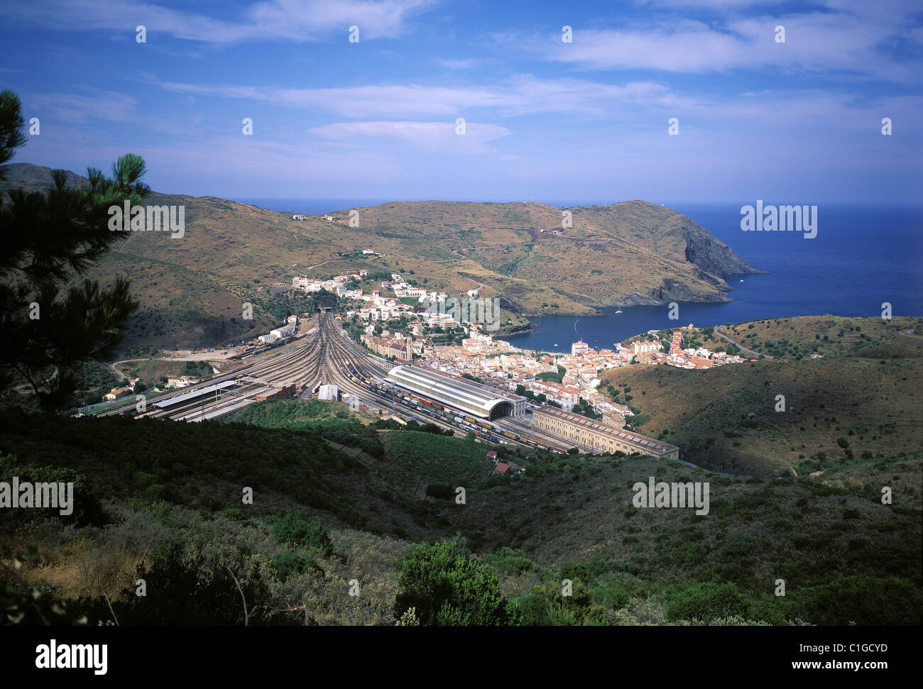 France, Pyrenees Orientales, Portbou marshalling yard Stock Photo - Alamy