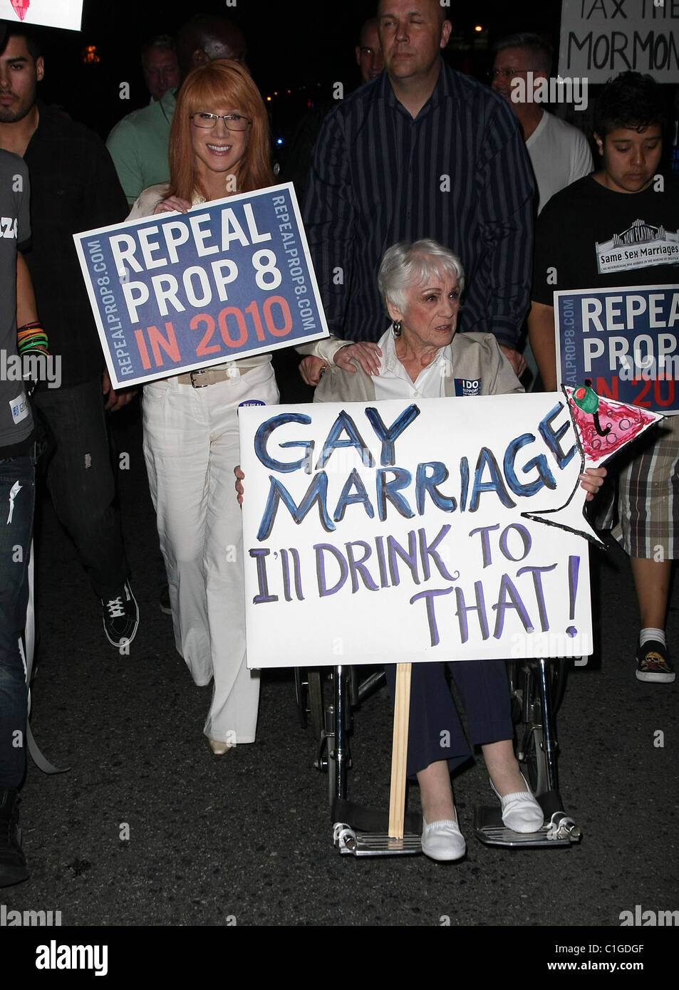 Kathy Griffin With Her Mother Celebrities Participate In A March