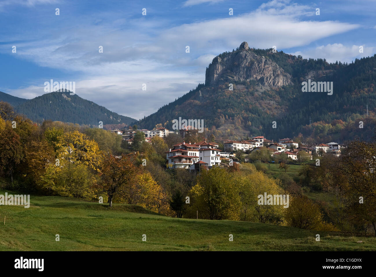 Smolyan region, Neviastata (The Bride) rocky phenomenon behind at ...