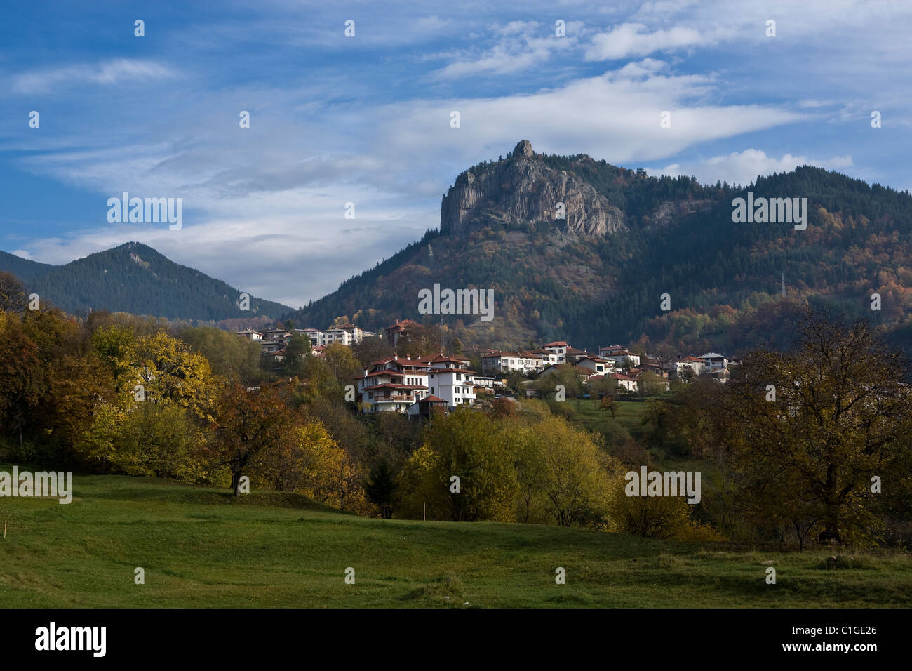 Smolyan region, Neviastata (The Bride) rocky phenomenon behind at ...