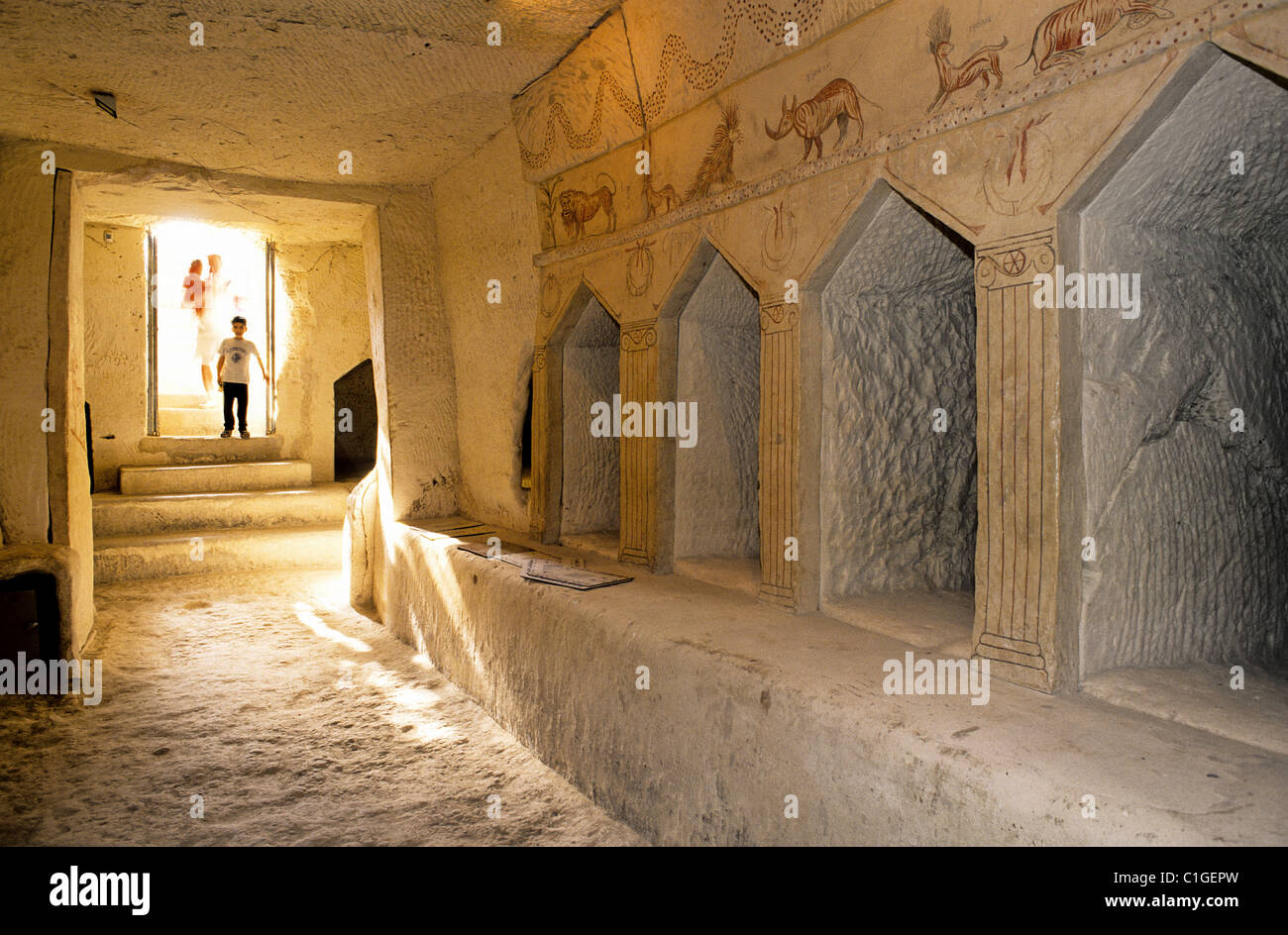 Israel, Ayalon region, Maresha caves in Beth Gouvrin Stock Photo - Alamy