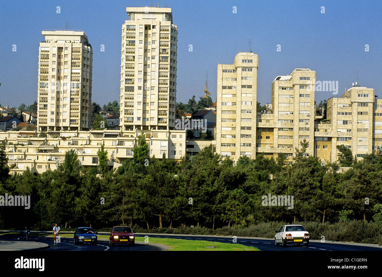 Israel, Jerusalem, holy city, multistorey housing buildings Stock Photo ...