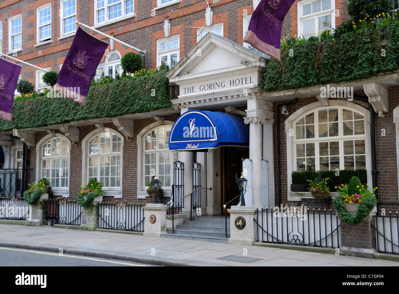 The Goring Hotel in Beeston Place, Belgravia, London, England Stock ...