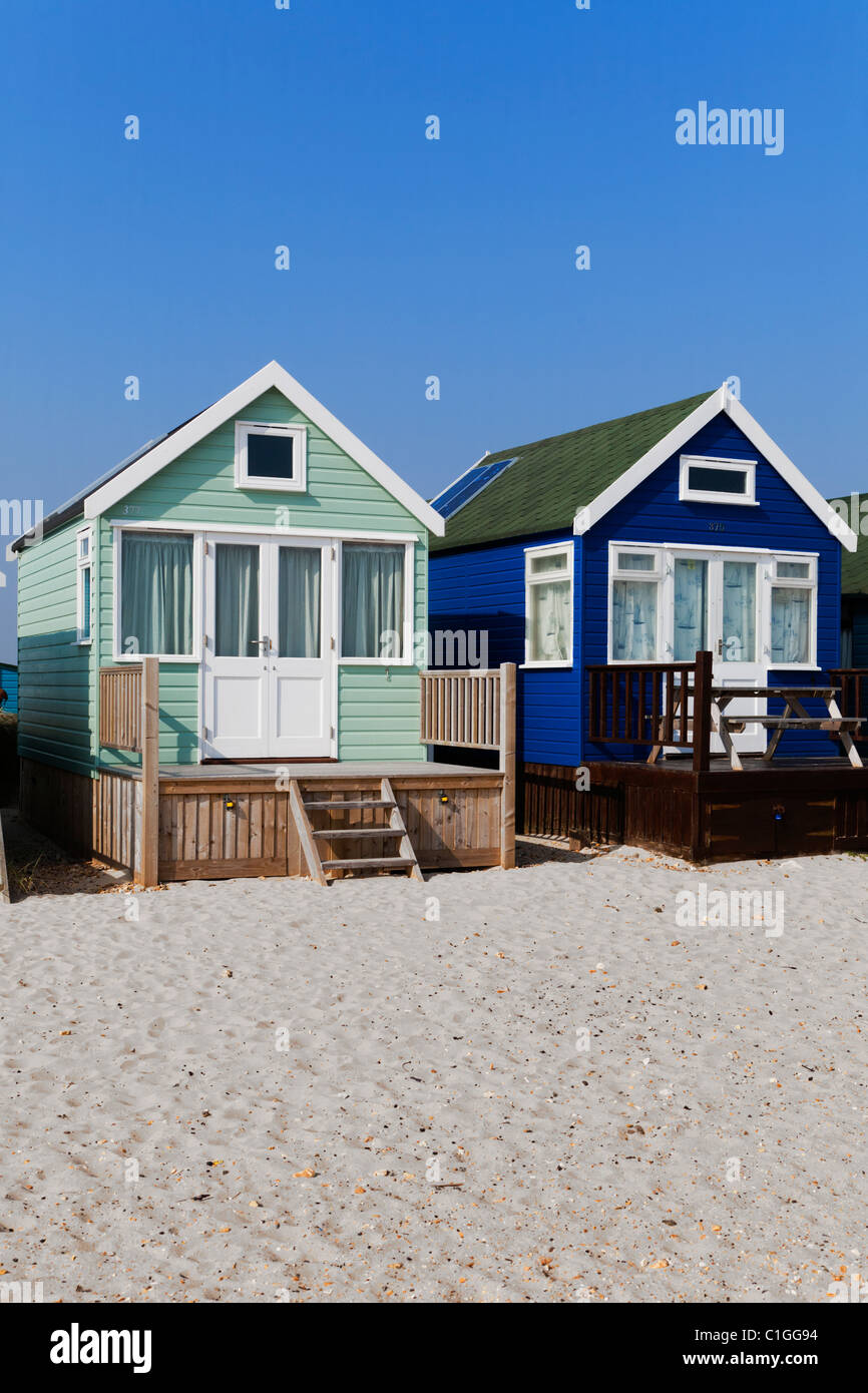 Beach Huts at Mudeford Spit Christchurch England Stock Photo - Alamy