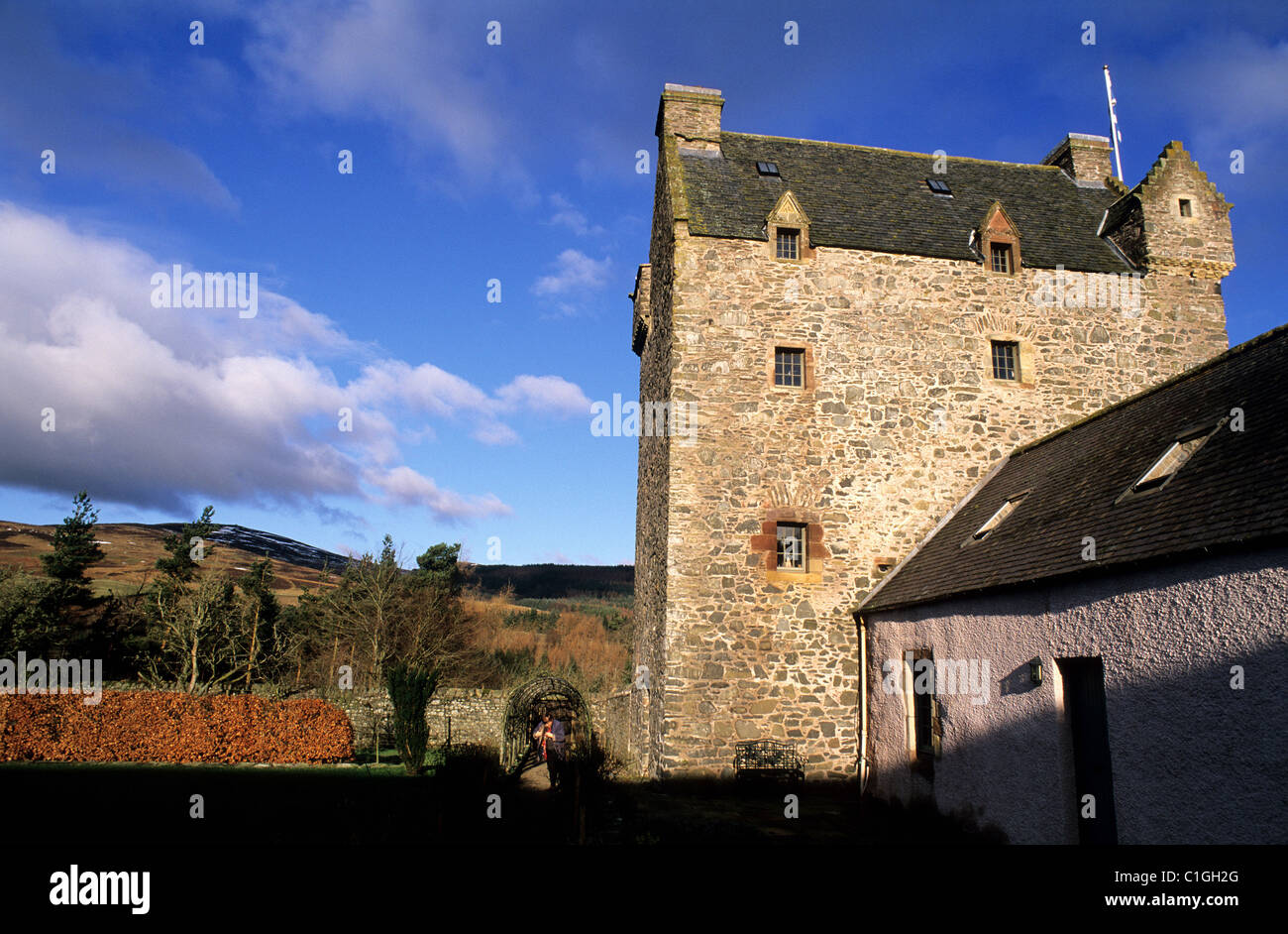 United Kingdom, Scotland, the Borders, Selkirkshire, Aikwood tower ...
