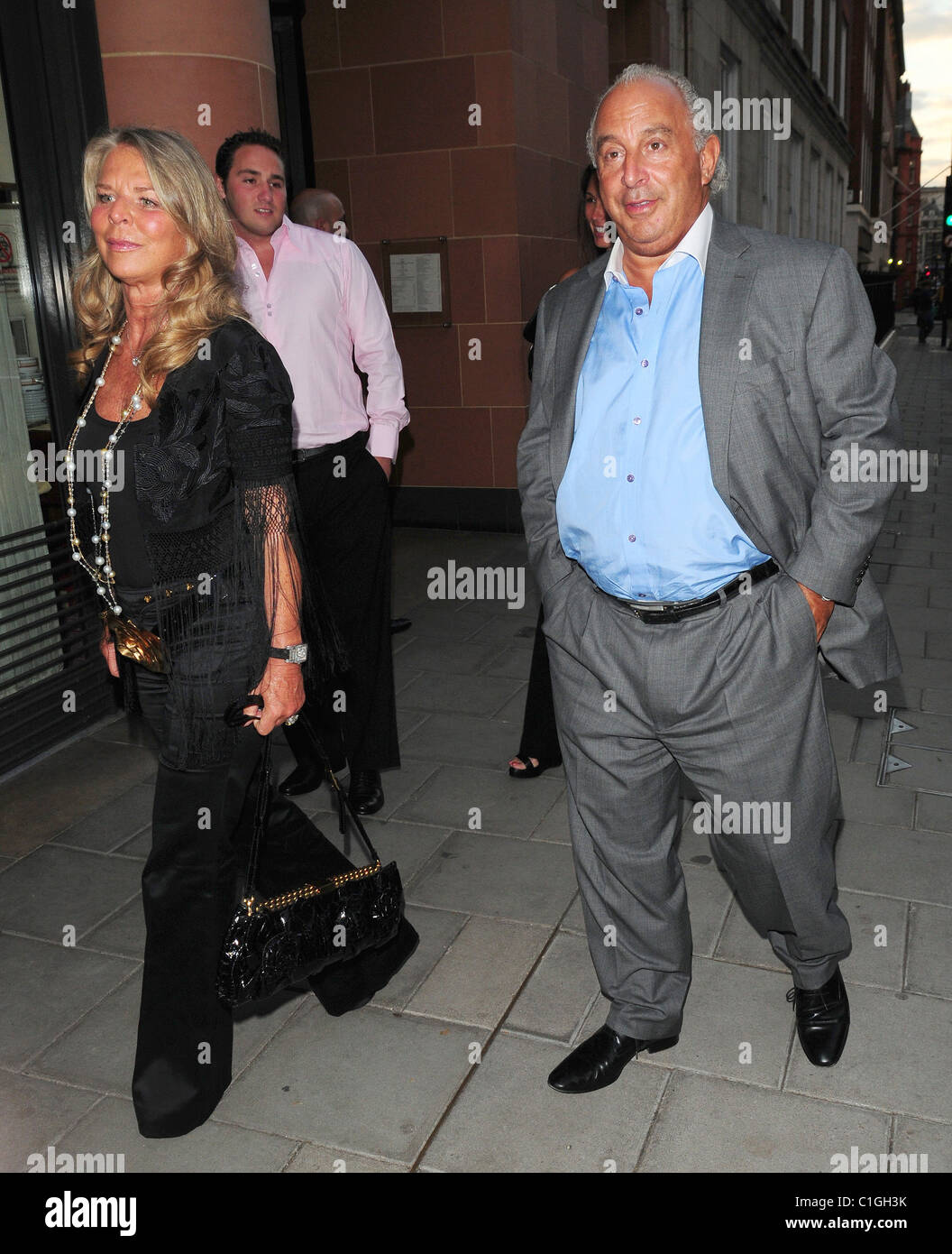 Philip Green and Christina Green outsite of Cipriani restaurant London ...