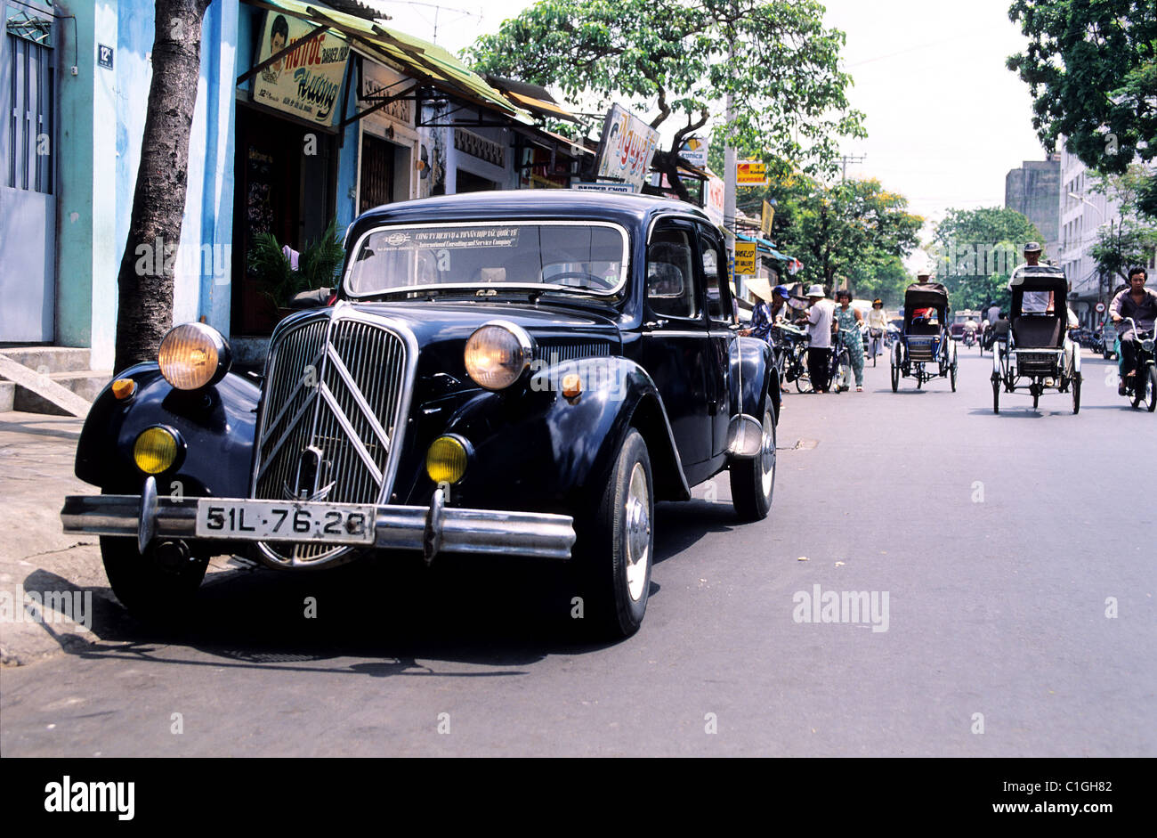 Vietnam, Saigon (Ho-Chi-Minh city), an old car Citroen Stock Photo - Alamy