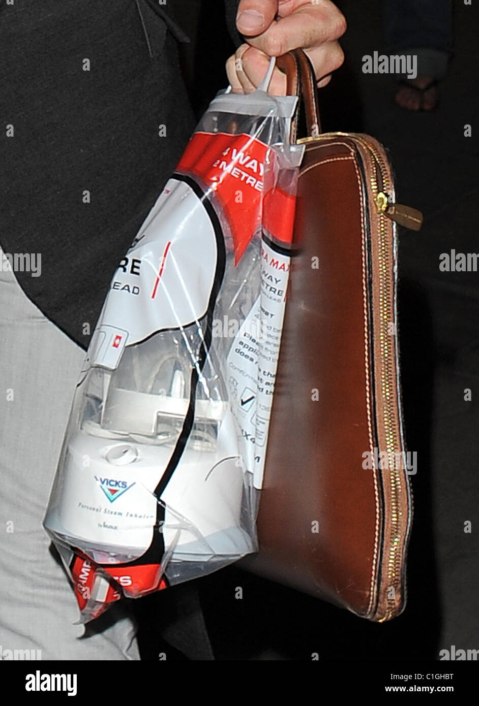 Jude Law leaving Wyndham's Theatre, having performed in a new ...