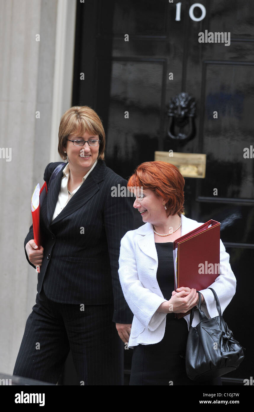 Hazel Blears and Jacqui Smith leaving 10 Downing Street after a Cabinet ...