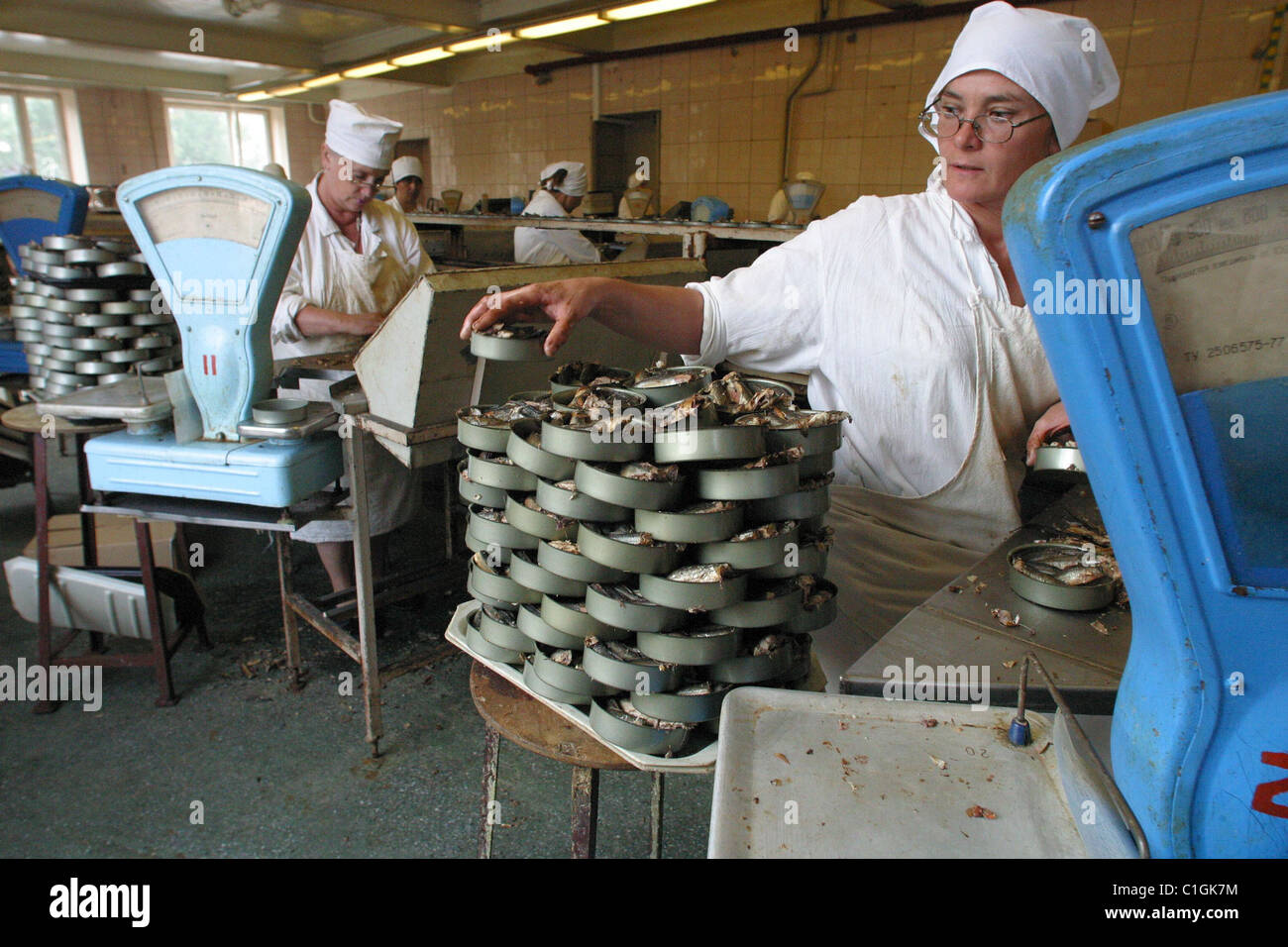 Canned fish production hi-res stock photography and images - Alamy