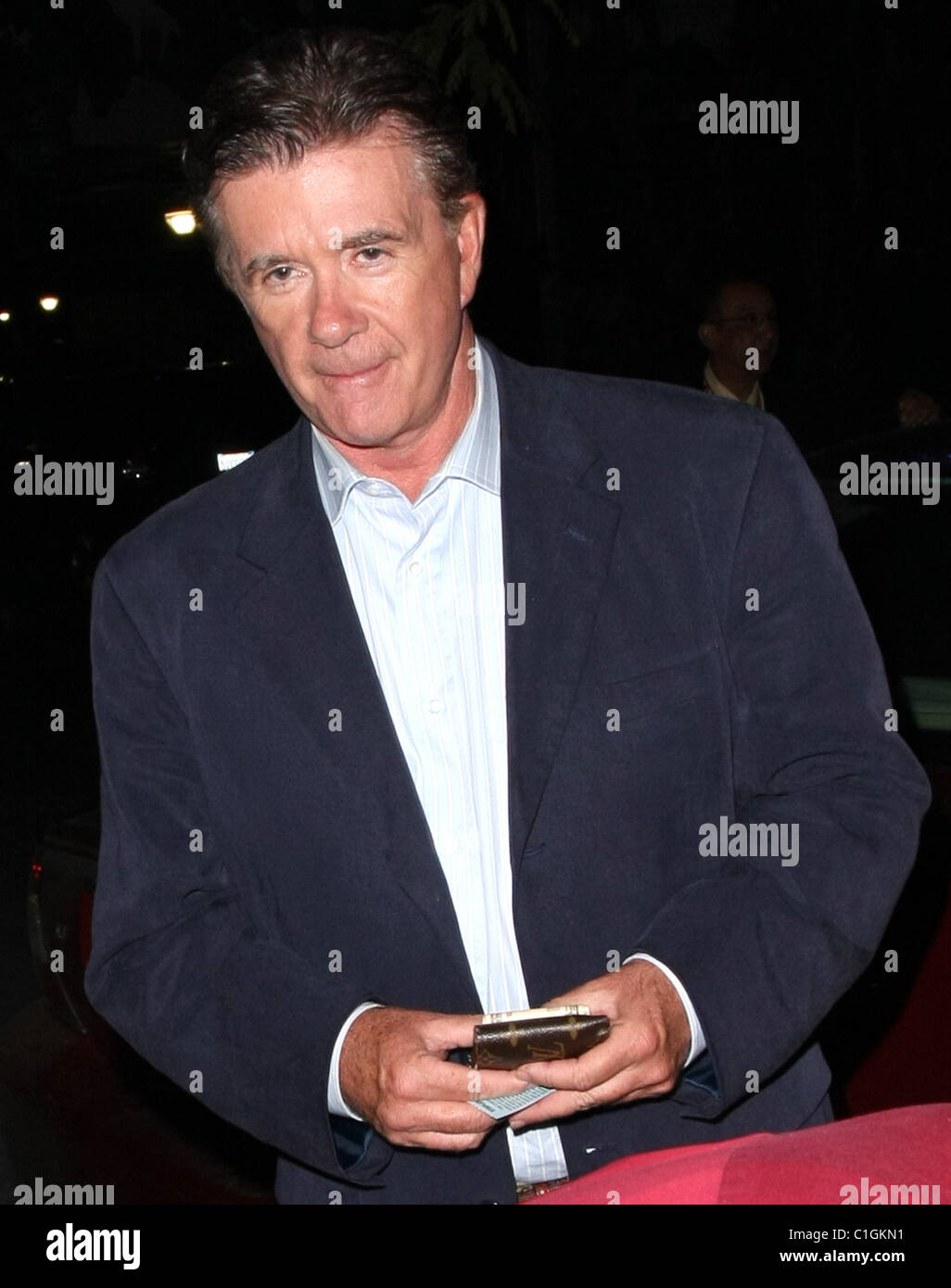 Alan Thicke leaves the Staples Center after watching a Fleetwood Mac ...