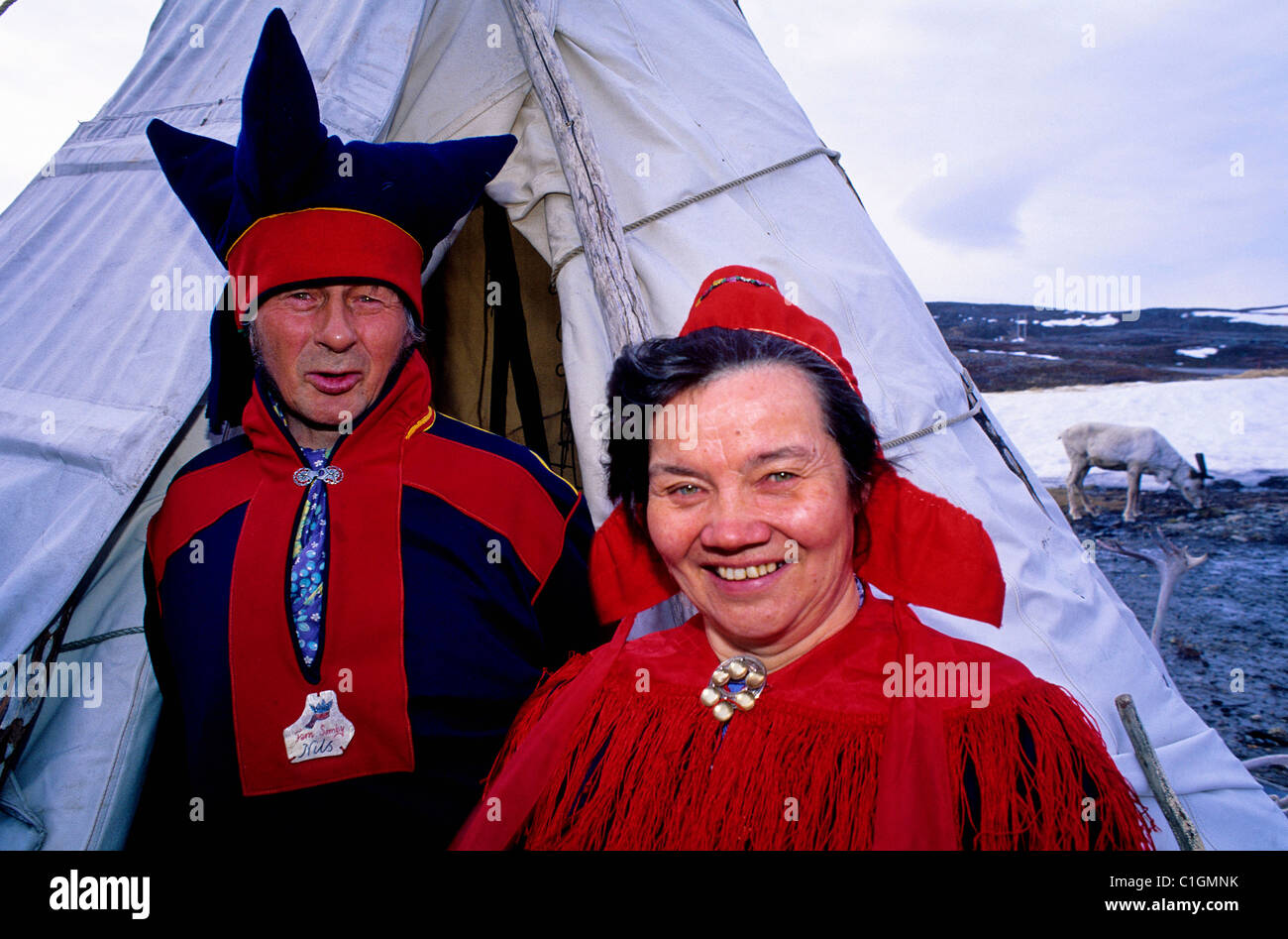 Samis lapish in folklorical costume hi-res stock photography and images ...