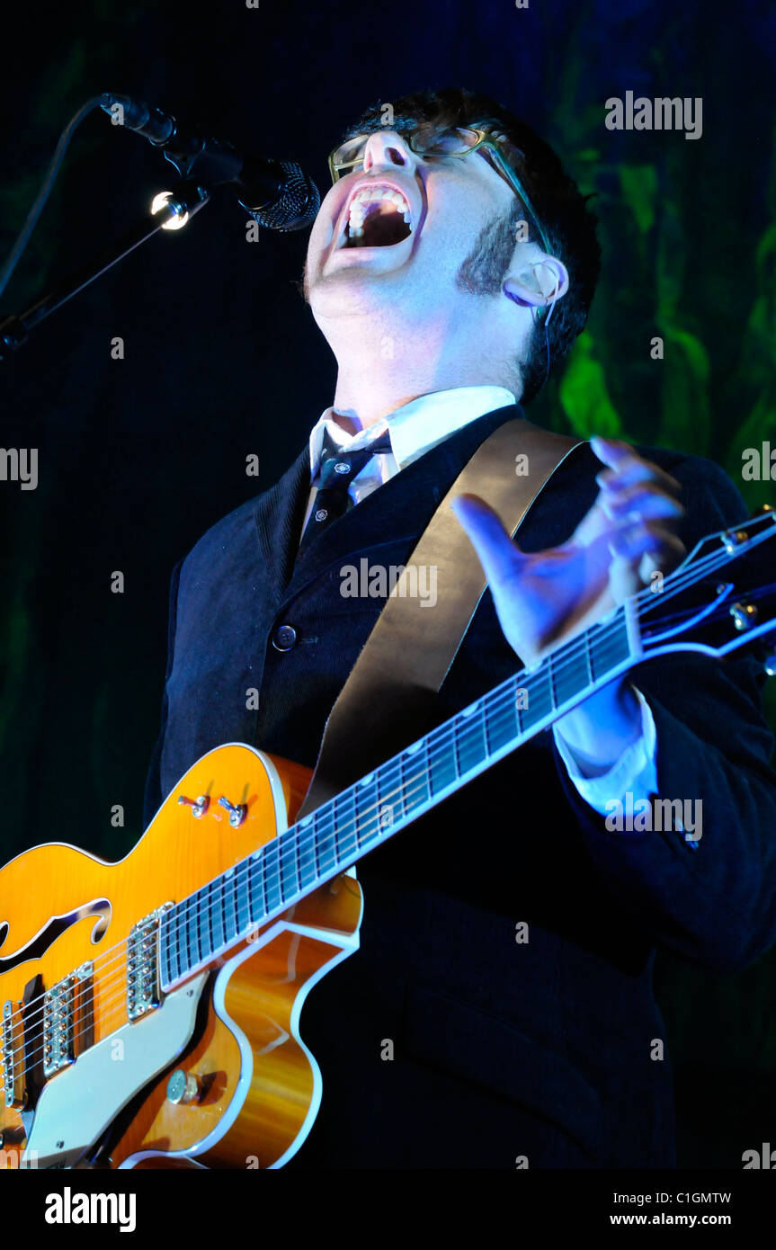Colin Meloy of The Decemberists performing live at Hollywood Palladium ...