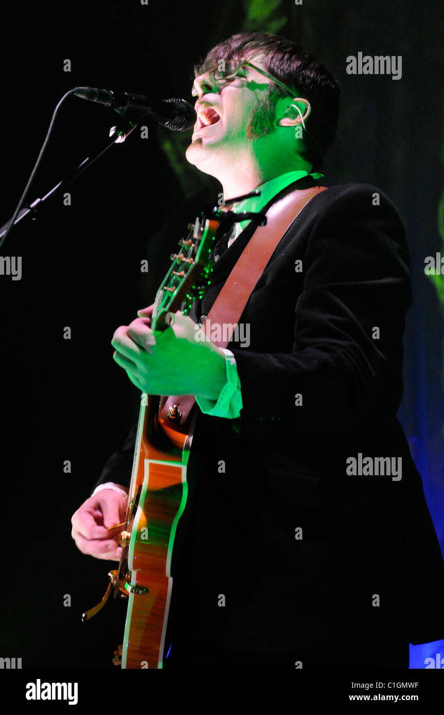 Colin Meloy of The Decemberists performing live at Hollywood Palladium ...