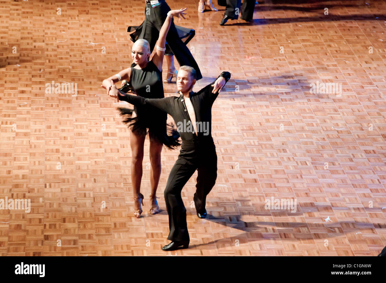 Competitors dancing Latin dance at the dancing conquest Stock Photo - Alamy
