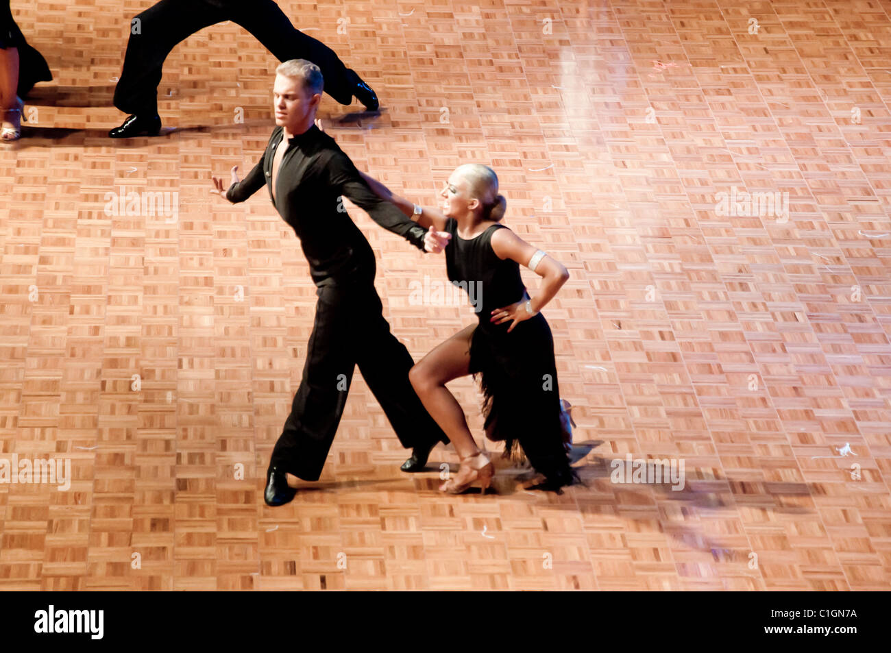 Competitors dancing Latin dance at the dancing conquest Stock Photo - Alamy