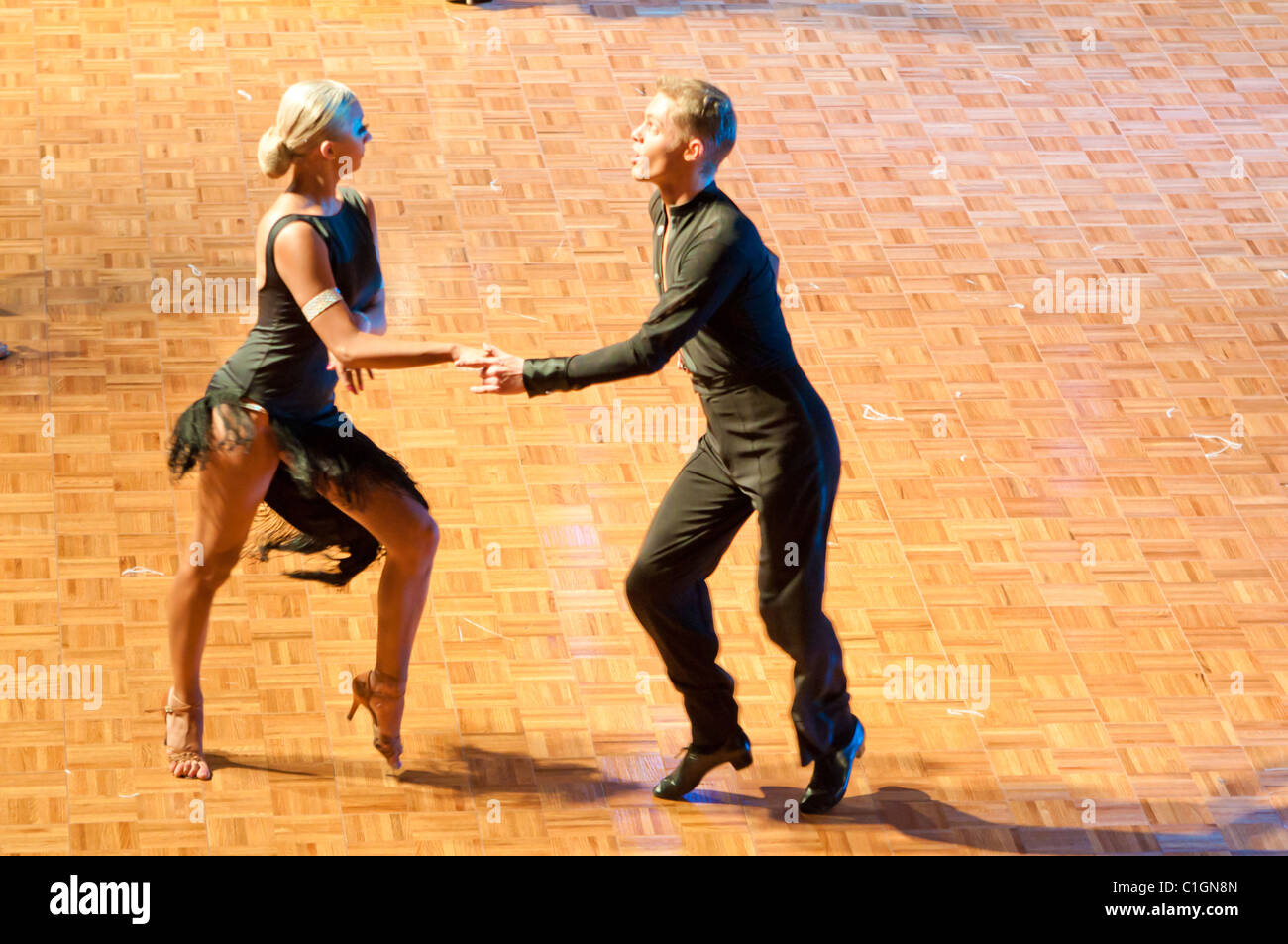 Competitors dancing Latin dance at the dancing conquest Stock Photo - Alamy