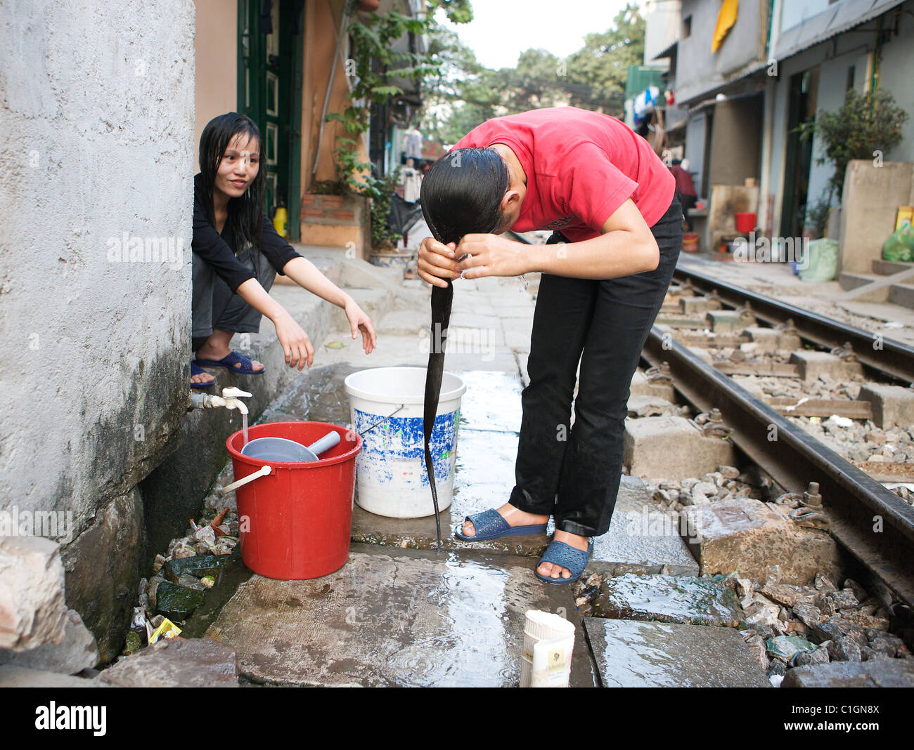 Hair wash vietnam hi-res stock photography and images - Alamy