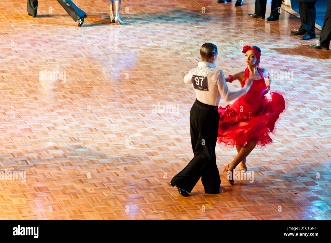 Competitors dancing Latin dance at the dancing conquest Stock Photo - Alamy