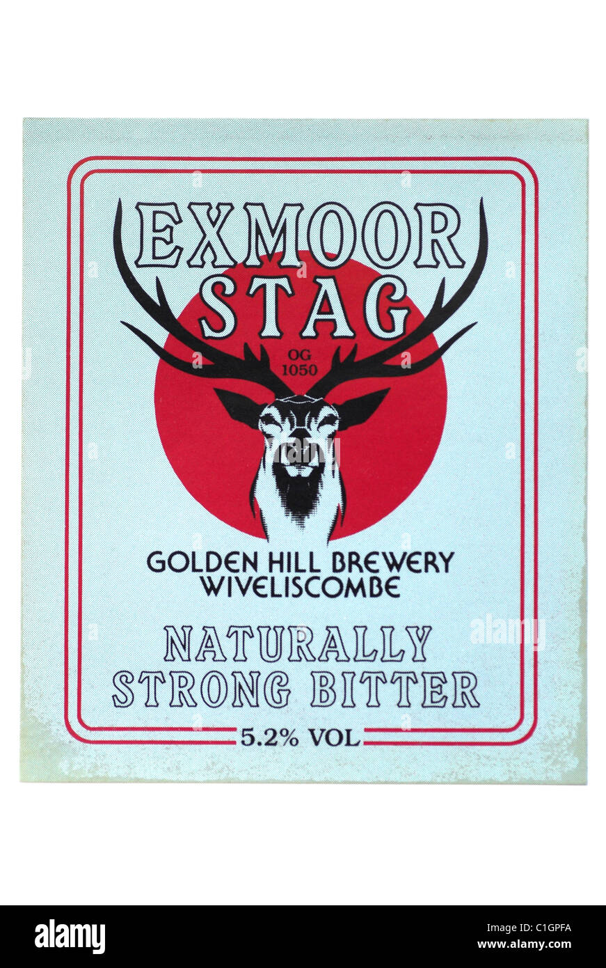 Exmoor Stag Ale bottle label - date unknown Stock Photo - Alamy