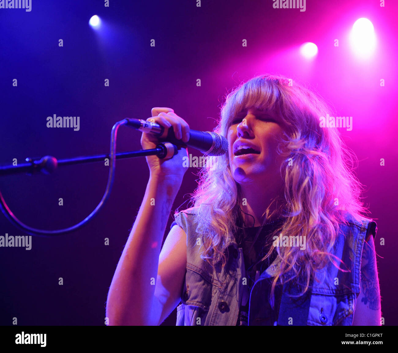 Ladyhawke performs live on stage at Island 50 to celebrate 50 years of ...