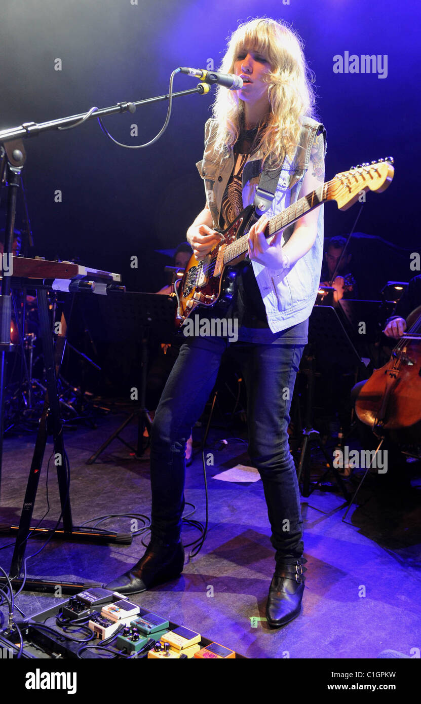Ladyhawke performs live on stage at Island 50 to celebrate 50 years of ...