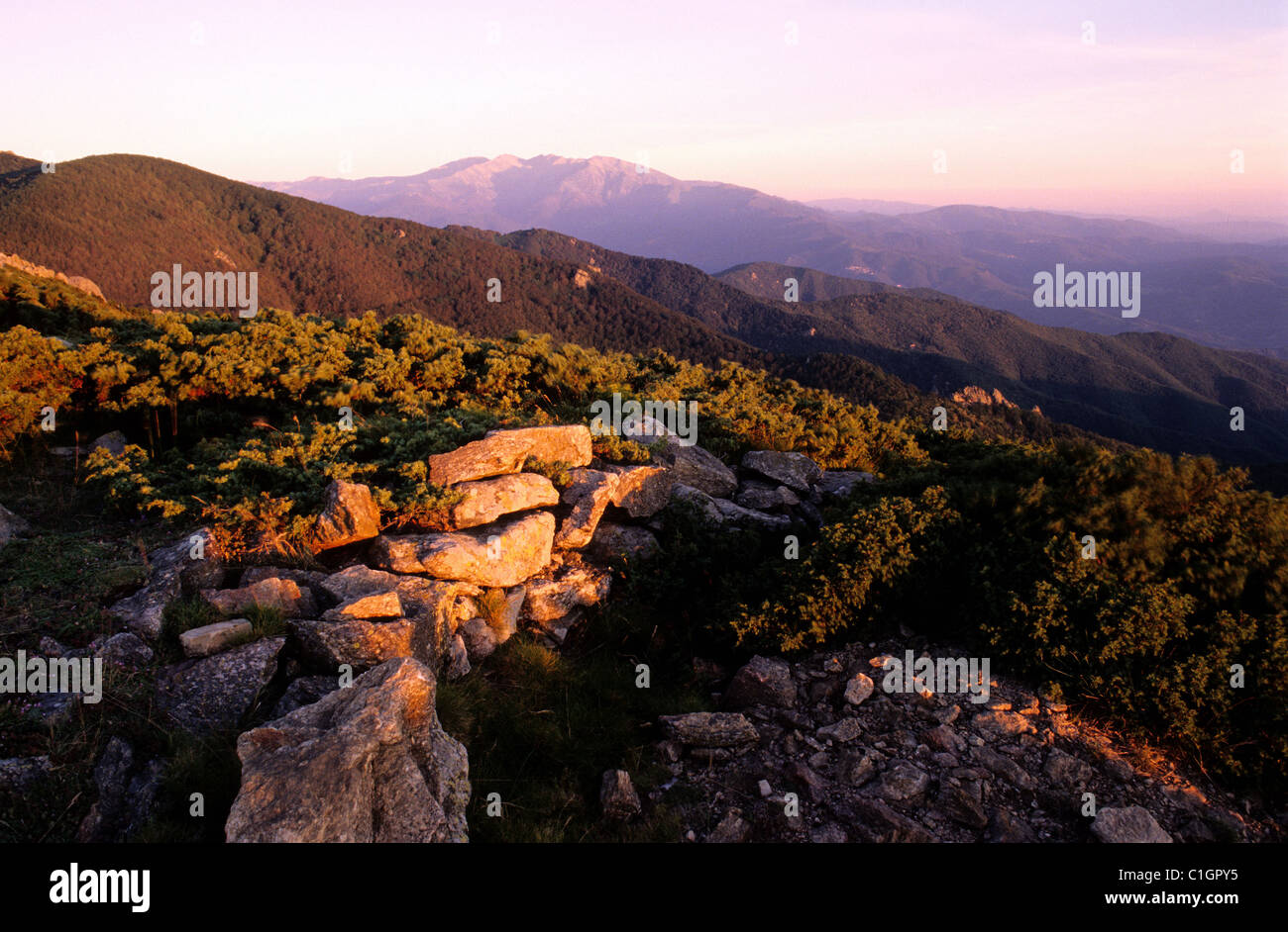 France, Pyrenees Orientales, excursion towards the peak of the Salines ...