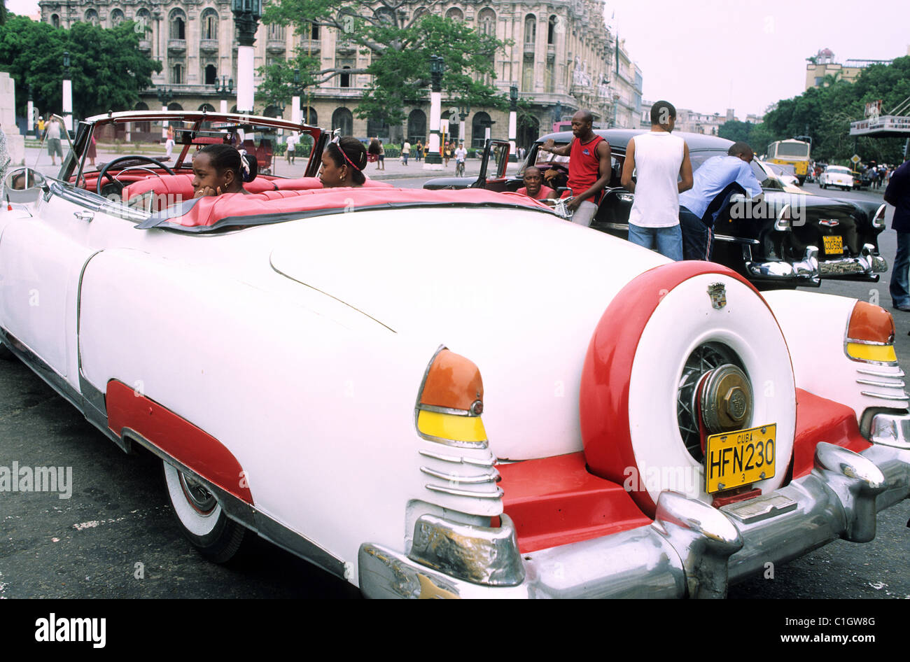 Cuba, Havana, Centro Havana district, a Cadillac from the 50th Stock ...