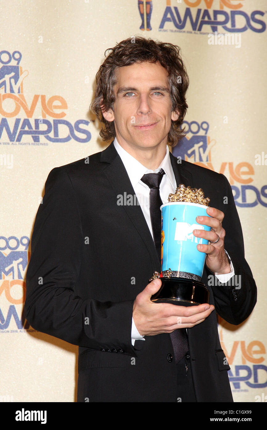 Ben Stiller 2009 MTV Movie Awards held at the Gibson Amphitheatre ...