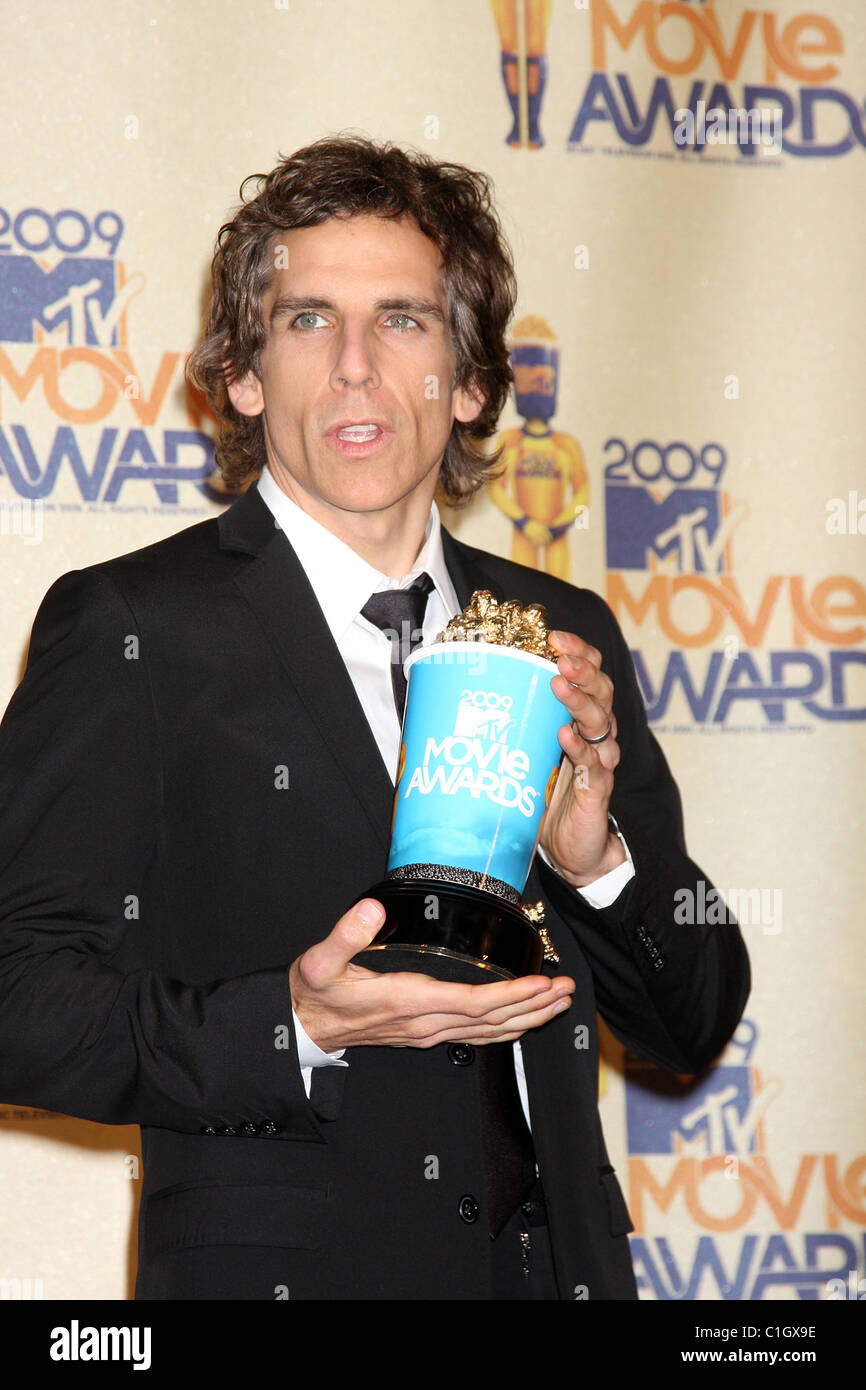 Ben Stiller 2009 MTV Movie Awards held at the Gibson Amphitheatre ...