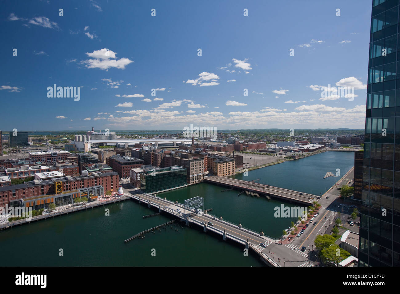 High angle view of a city, Boston, Massachusetts, USA Stock Photo - Alamy