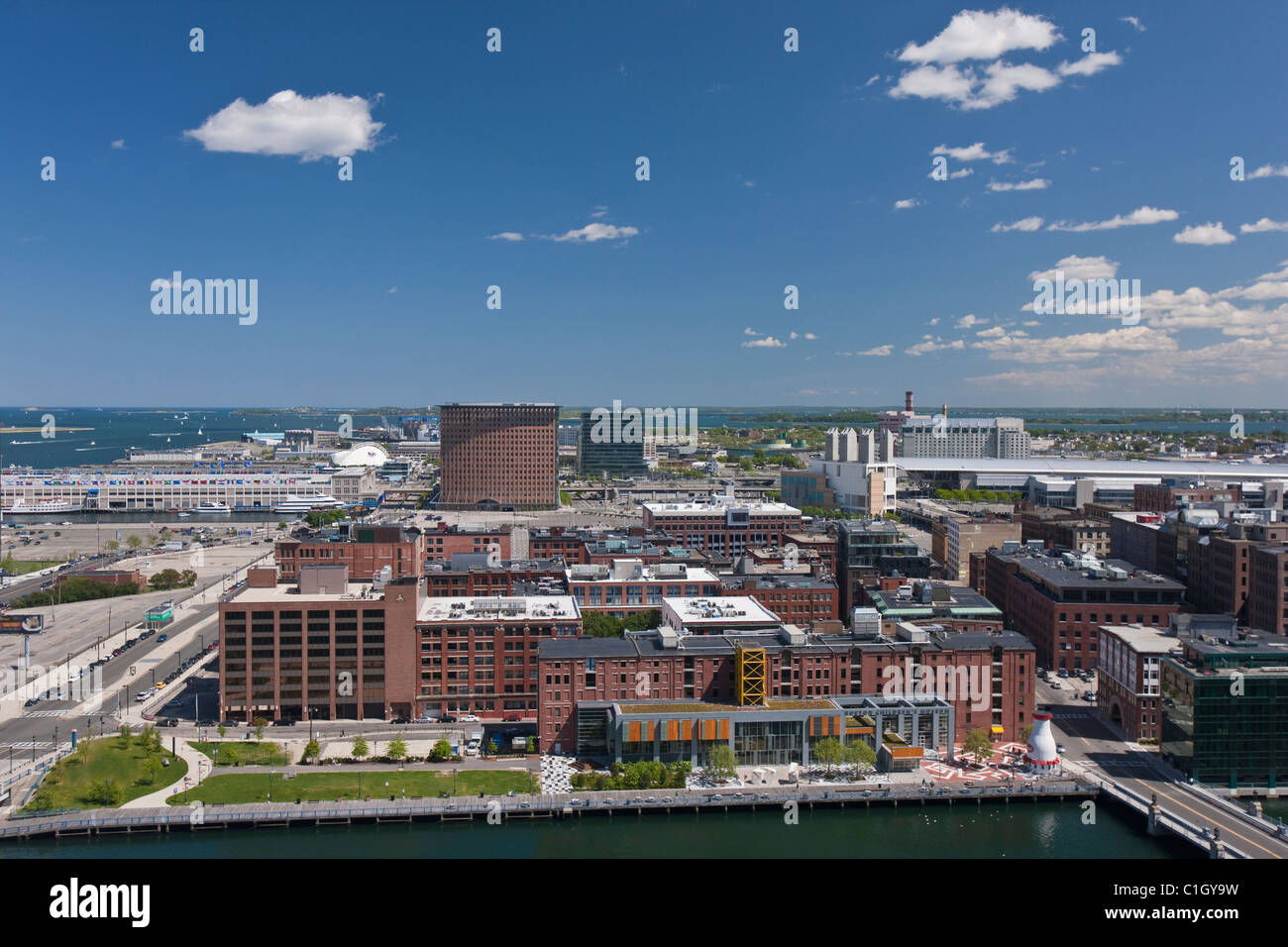High angle view of a city, Boston, Massachusetts, USA Stock Photo - Alamy