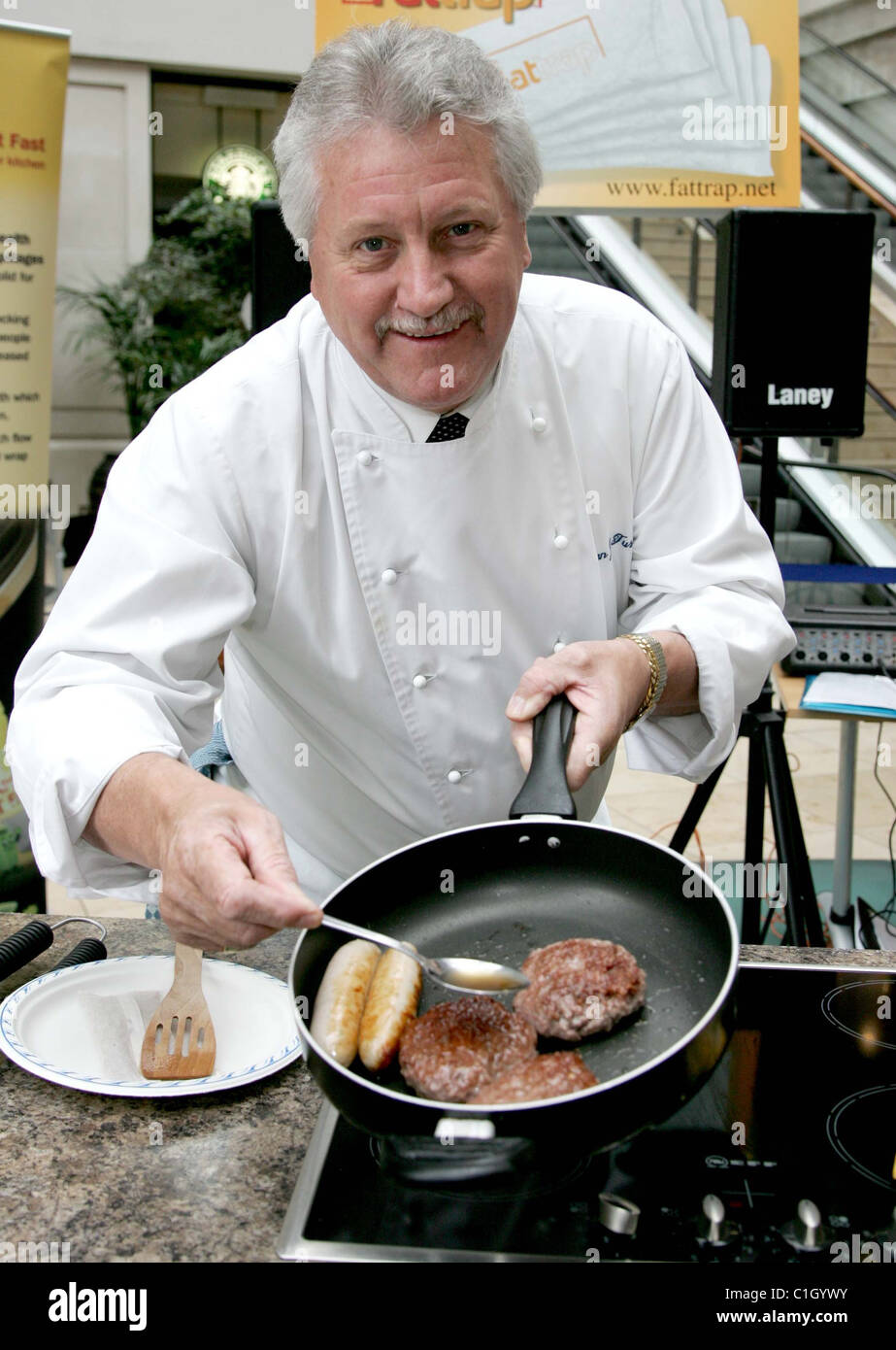 Chef Brian Turner launches the Fat Trap, a product which is used to ...