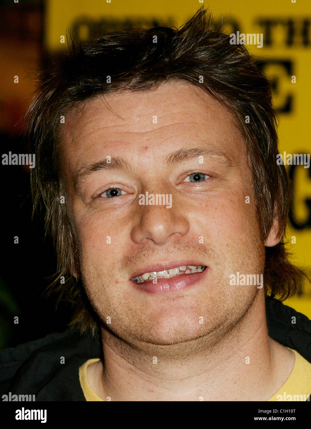Celebrity chef Jamie Oliver signs copies of his new magazine 'Jamie' at ...